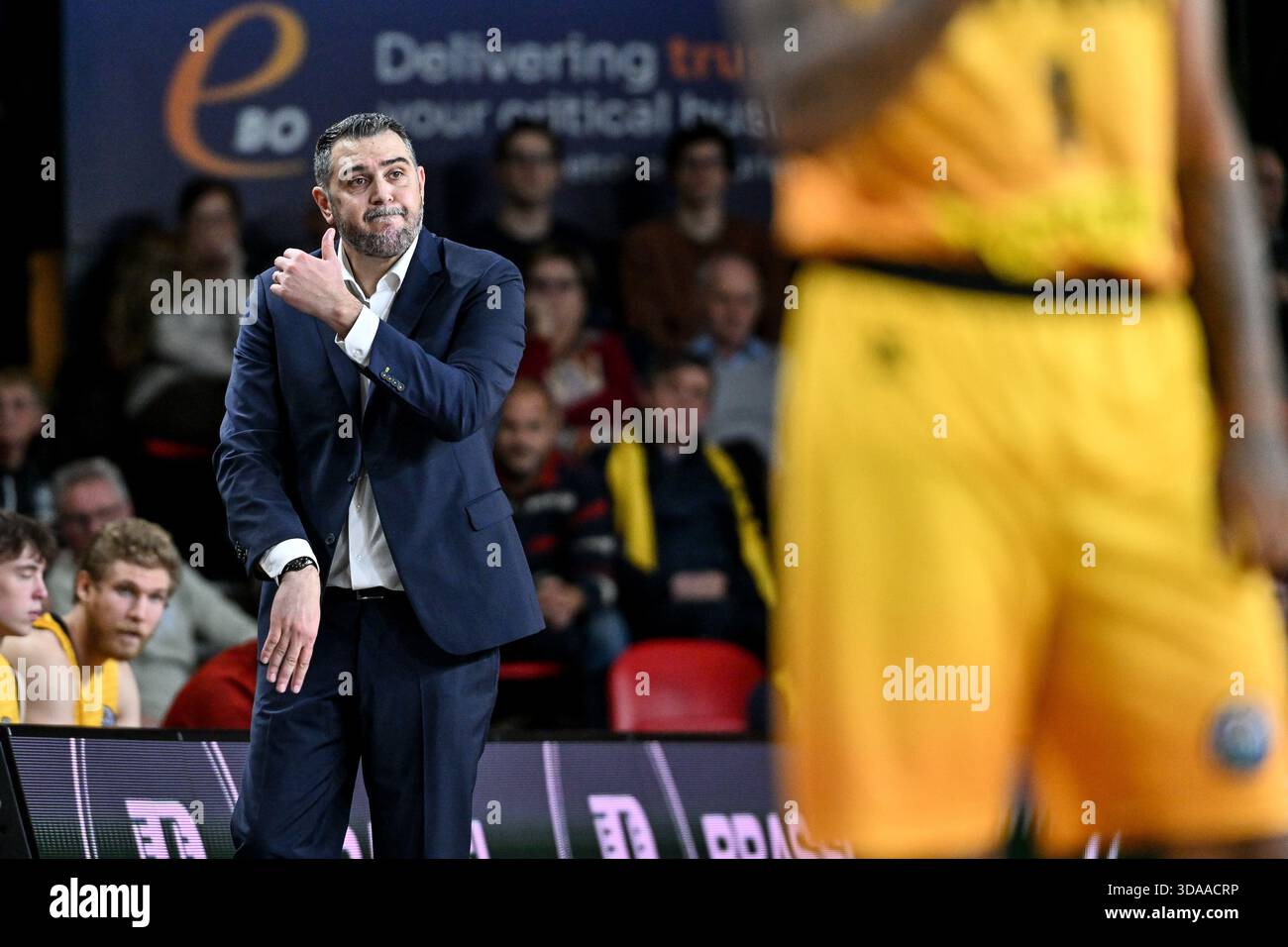 headcoach Georgios Dedas of Filou Oostende pictured during a champions ...