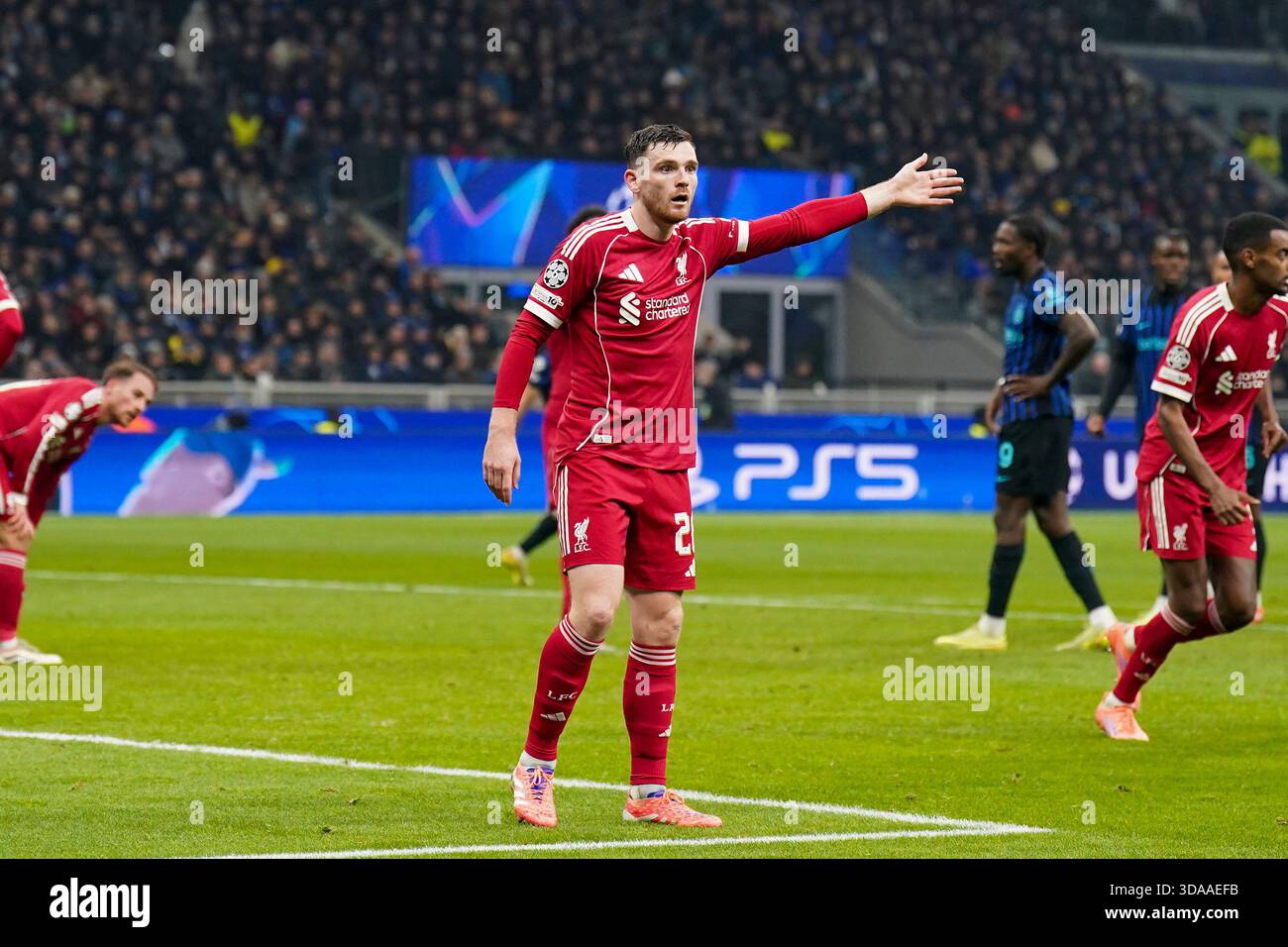Liverpool defender Andrew Robertson (26) gestures during the Inter ...