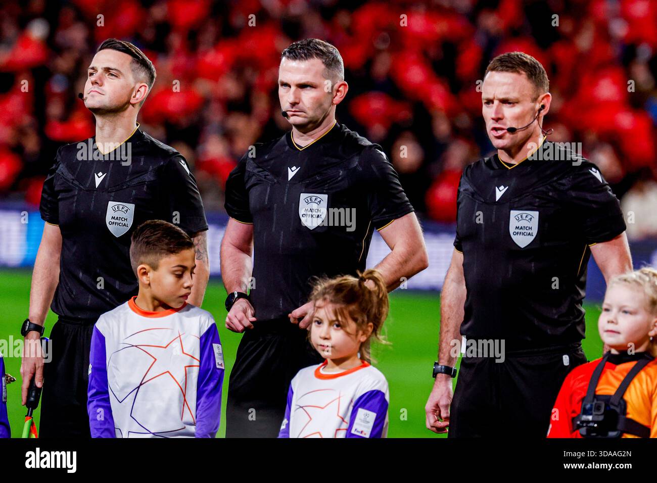 assistant referee Stuart Burt and referee Michael Oliver assistant ...