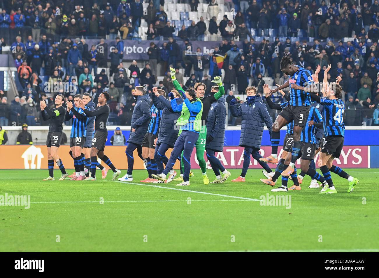 Atalanta Bc players celebrating the victory during Atalanta BC vs ...