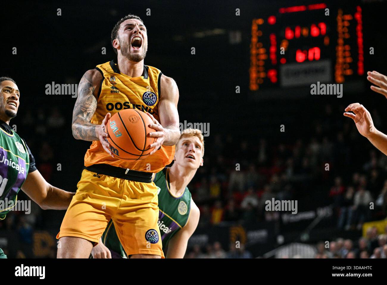 Noam Yaacov (31) of Filou Oostende pictured during a champions league ...