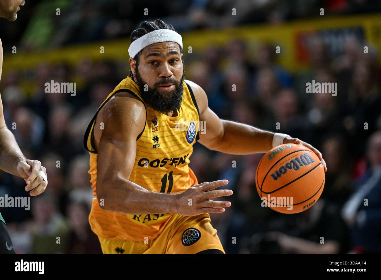 Silas Melson (11) of Filou Oostende pictured during a champions league ...