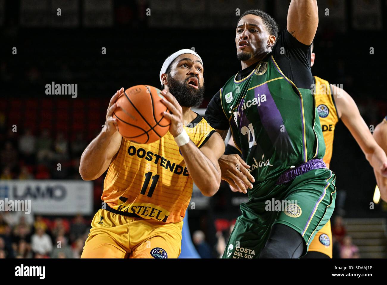 Silas Melson (11) of Filou Oostende pictured during a champions league ...
