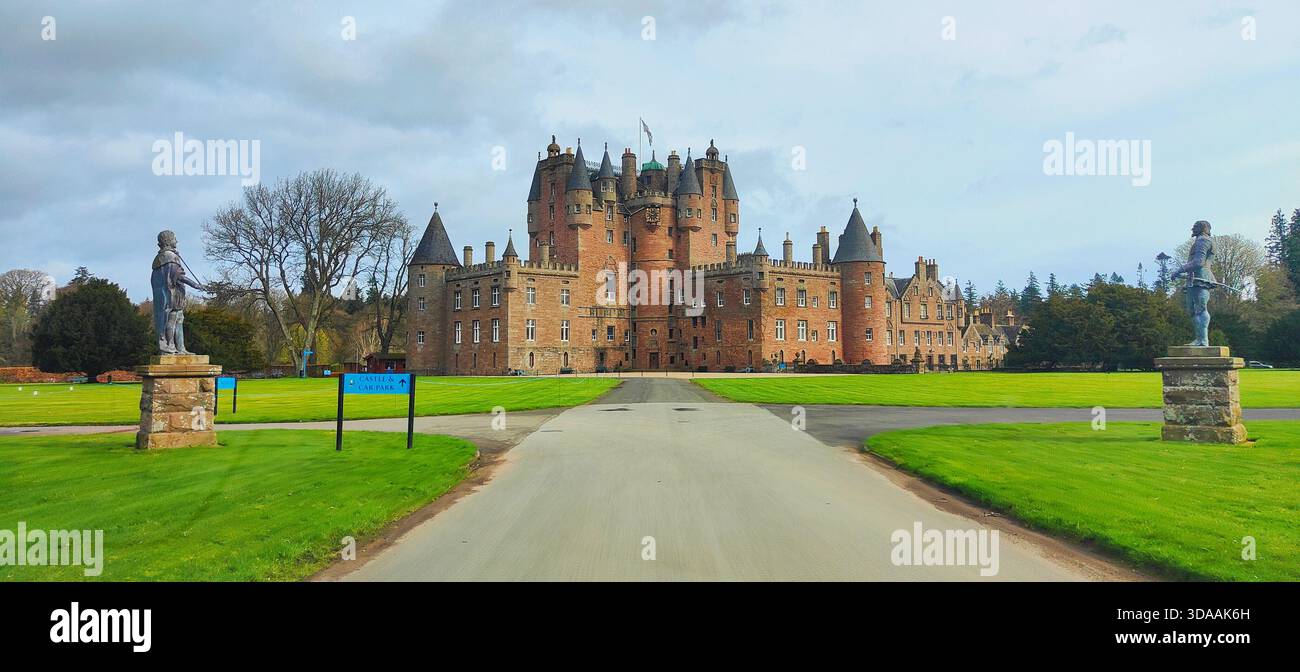 View of the spectacular Glamis Castle, historically linked to the ...
