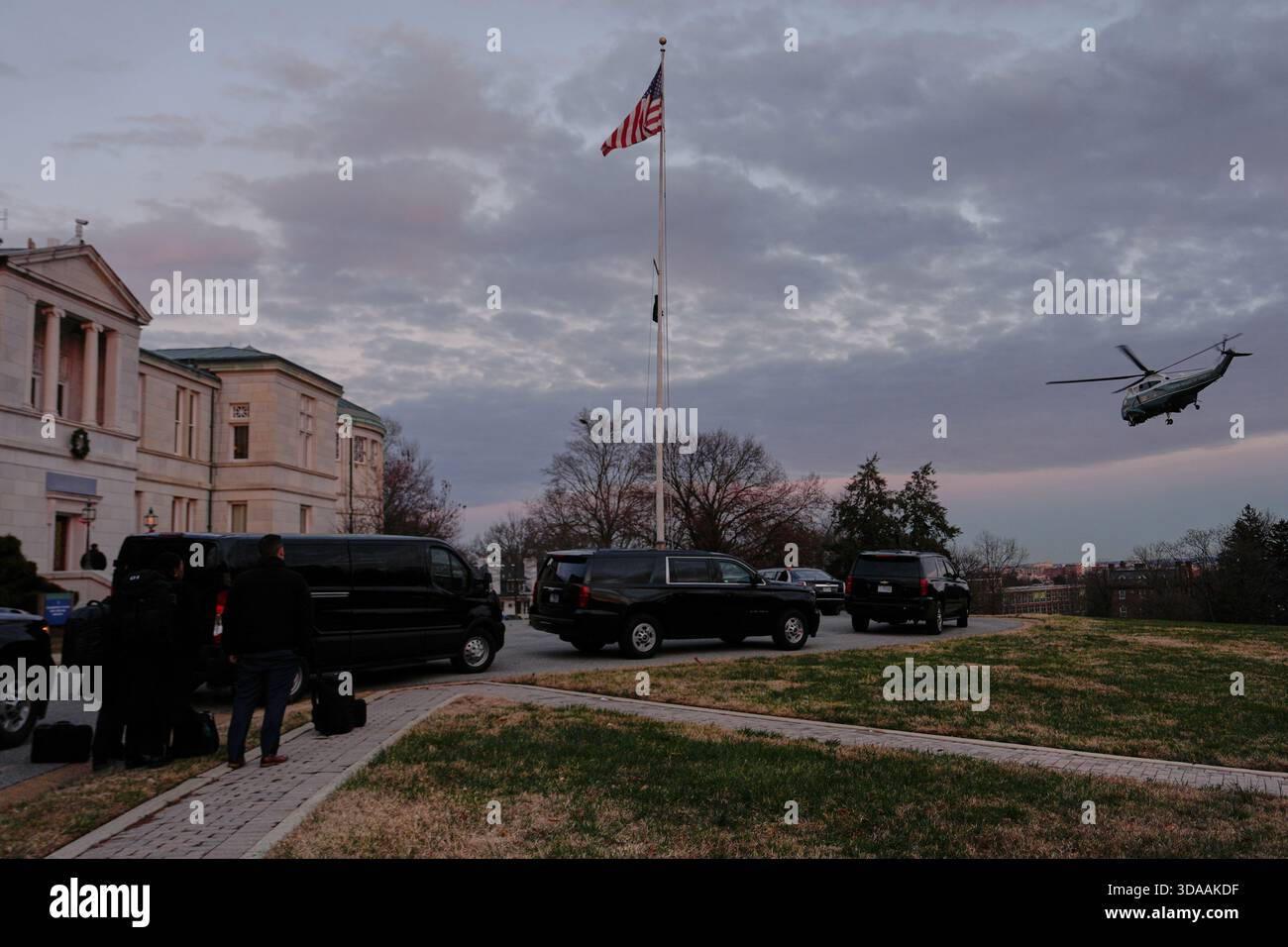 Marine One, with President Donald Trump aboard, departs from the U.S ...