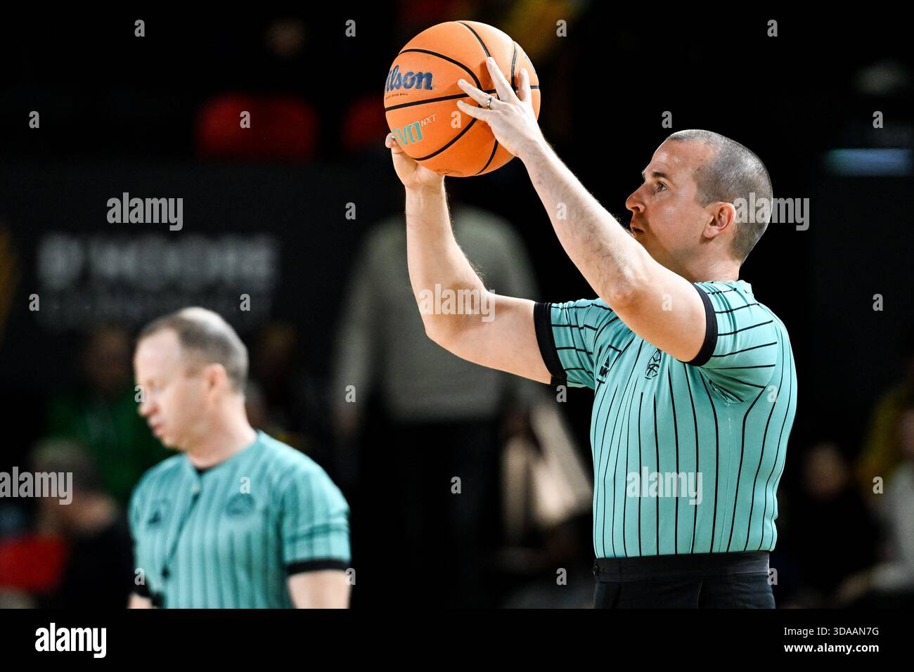 referee Martin Vulic pictured during a champions league basketball game ...