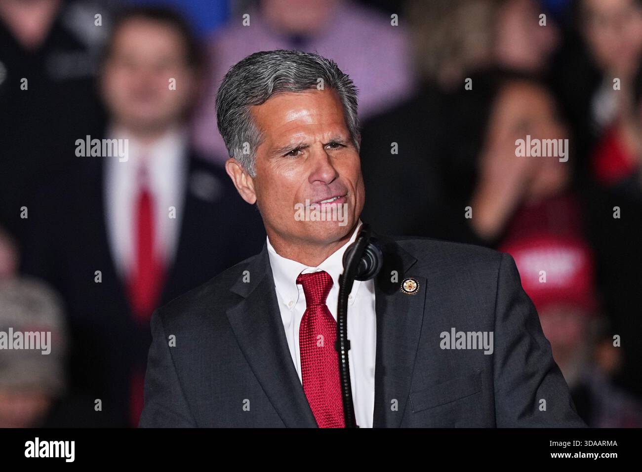 U.S. Rep. Dan Meuser speaks during a gathering at the Mount Airy Casino ...