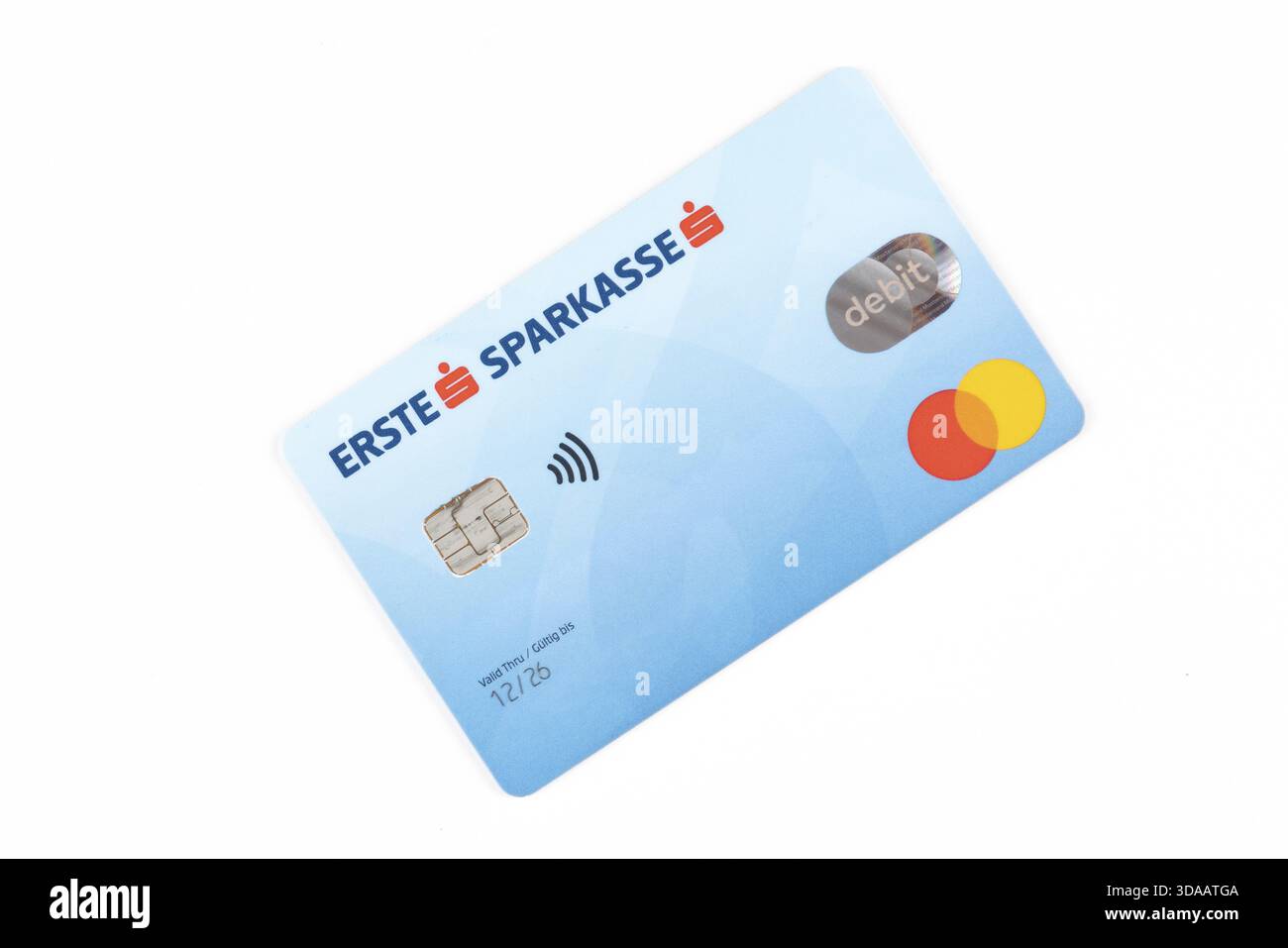Sparkasse blue debit card with Mastercard logo and chip Stock Photo - Alamy