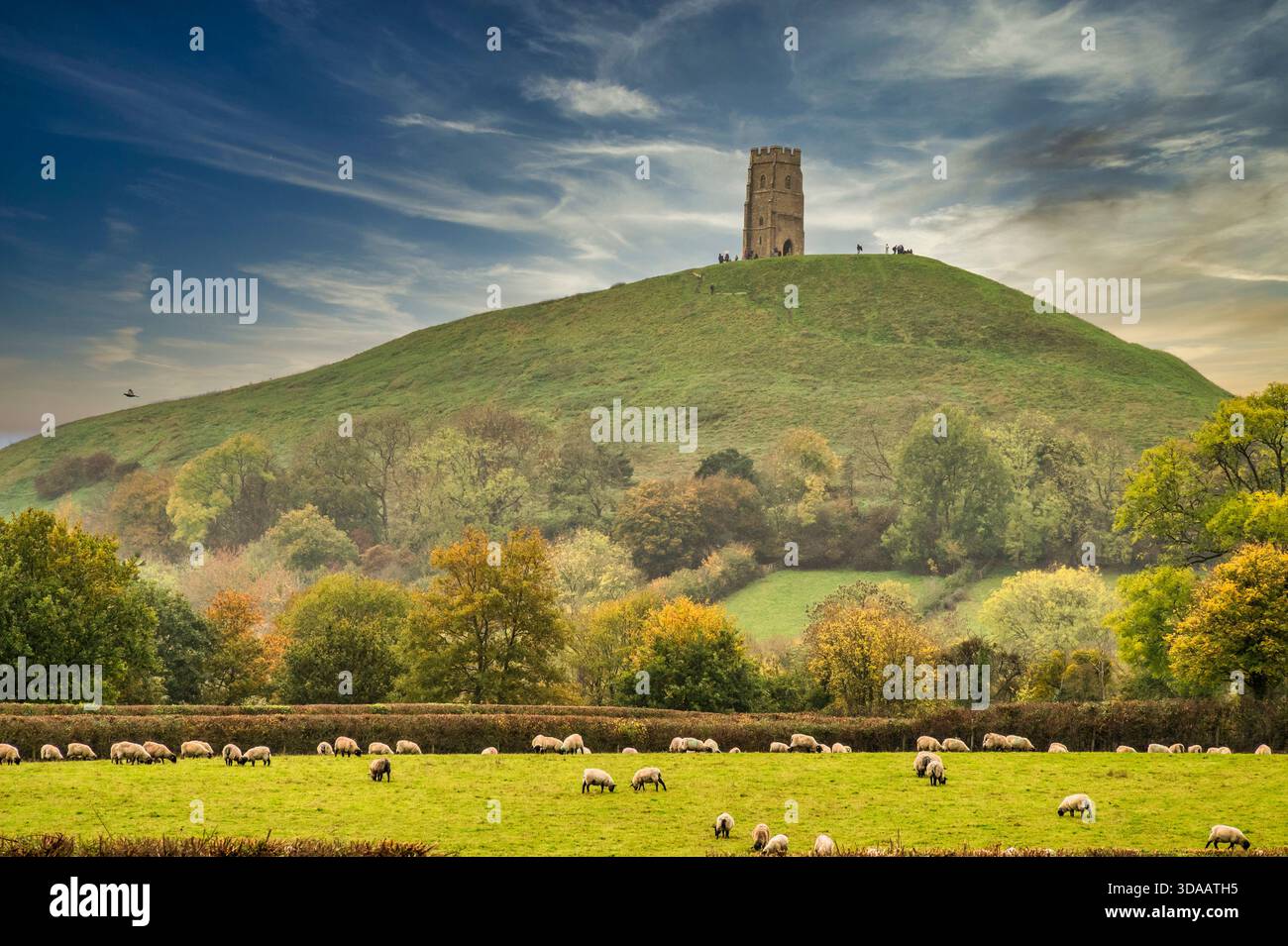 The image is of 15th century St Michael's Church tower that sits on the ...