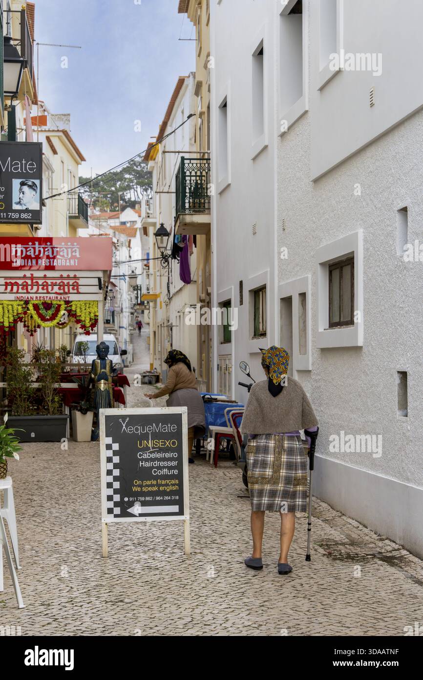 Typical Mediterranean architecture with small narrow streets and ...