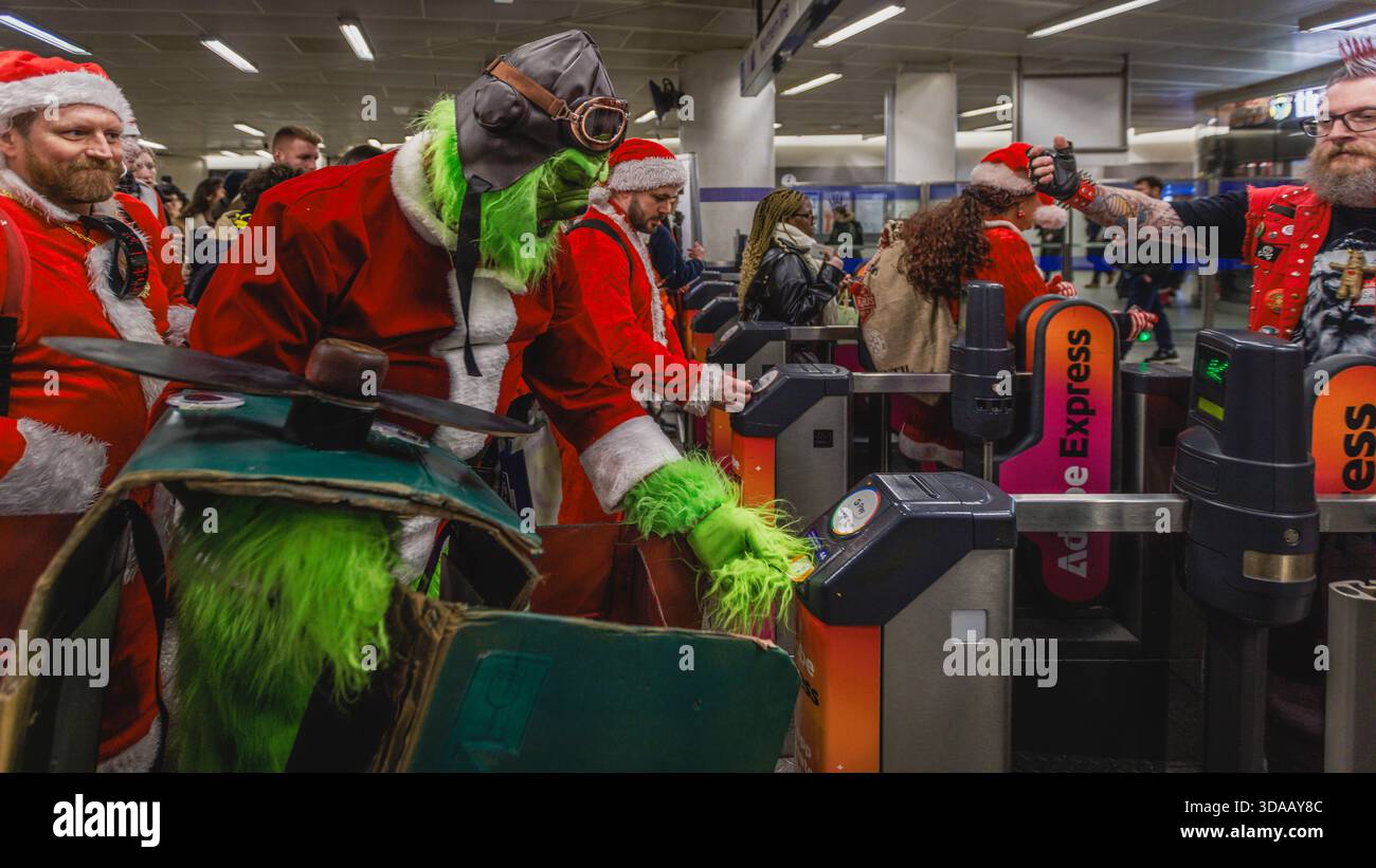The grinch and other Santacon characters make their way into the London ...
