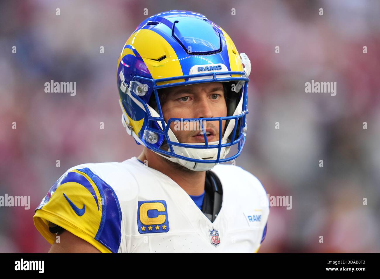 Los Angeles Rams quarterback Matthew Stafford (9) during an NFL ...