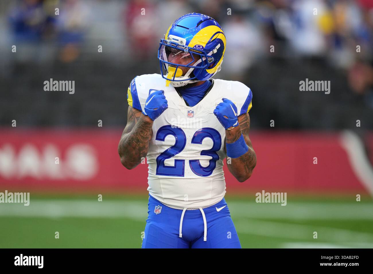 Los Angeles Rams running back Kyren Williams (23) prior to an NFL ...