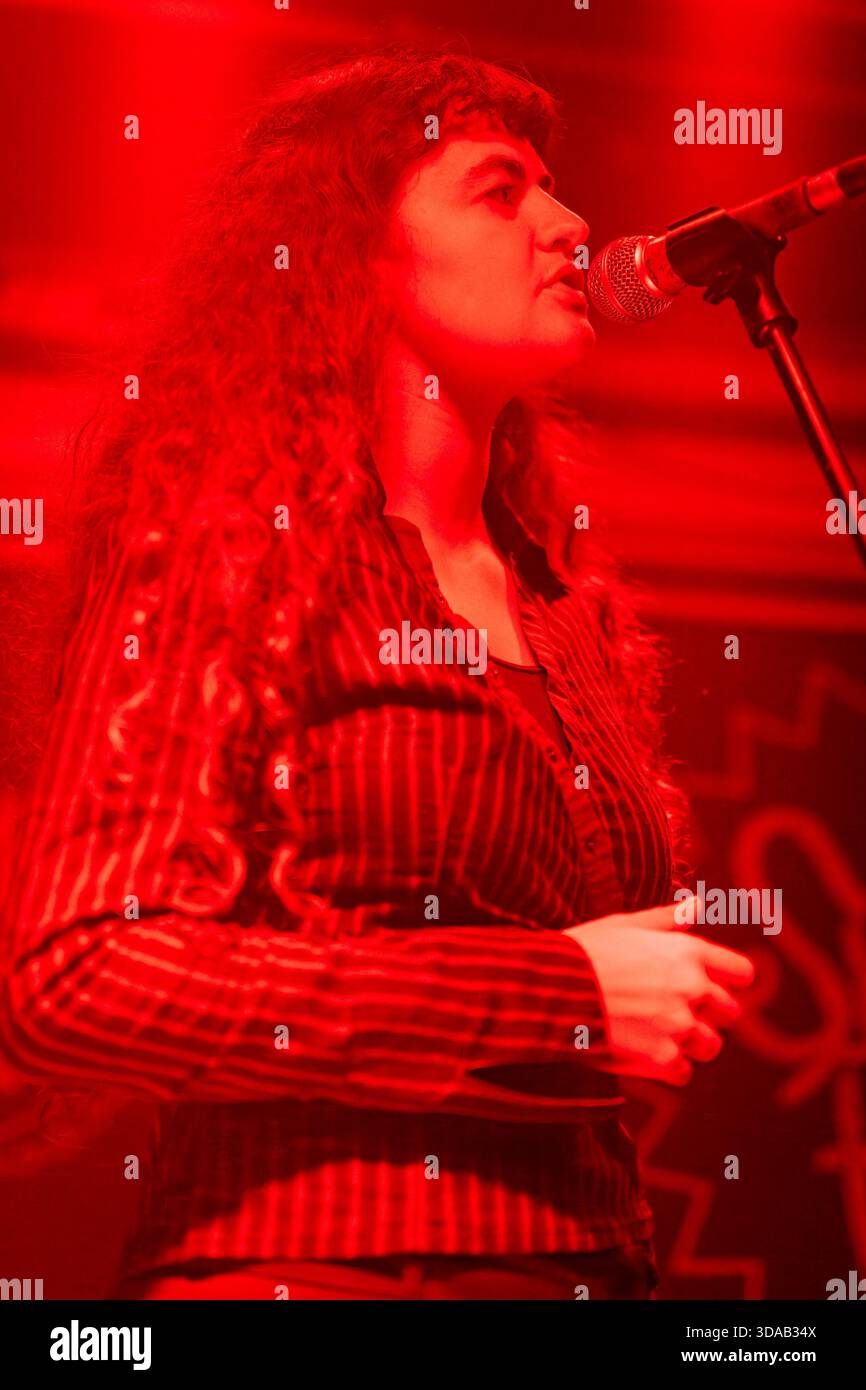 Edinburgh, Scotland. Tue 9 December 2025. London band WOOM onstage at ...