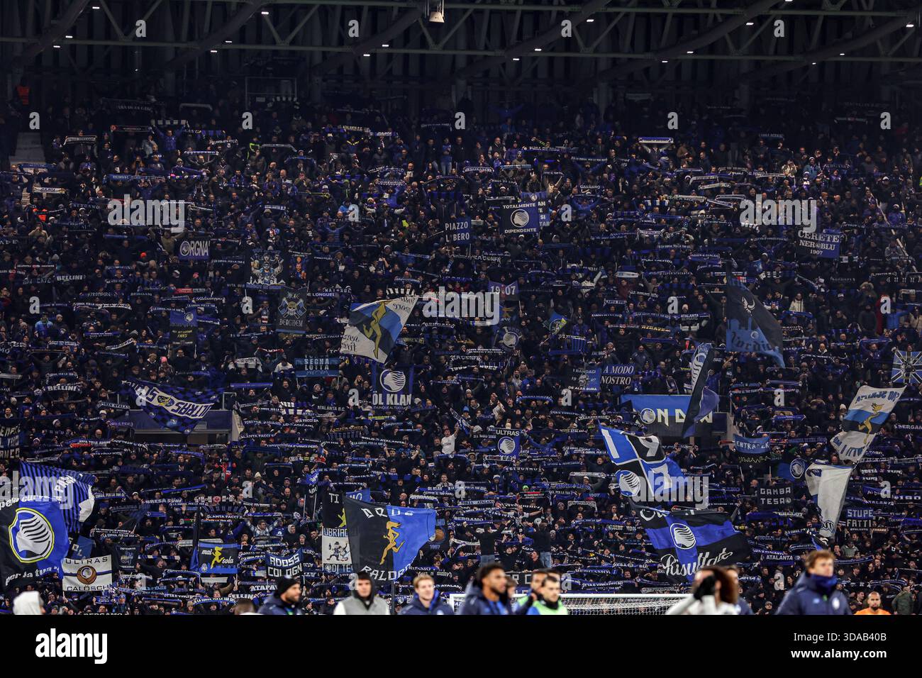 Bergamo, Italy. 9th, December 2025. Atalanta fans seen ont the stands ...