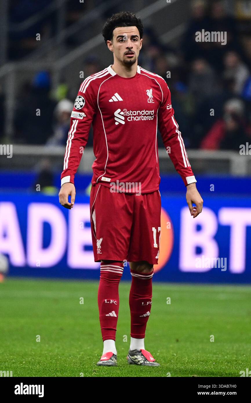 Curtis Jones of Liverpool during the UEFA Champions League football ...