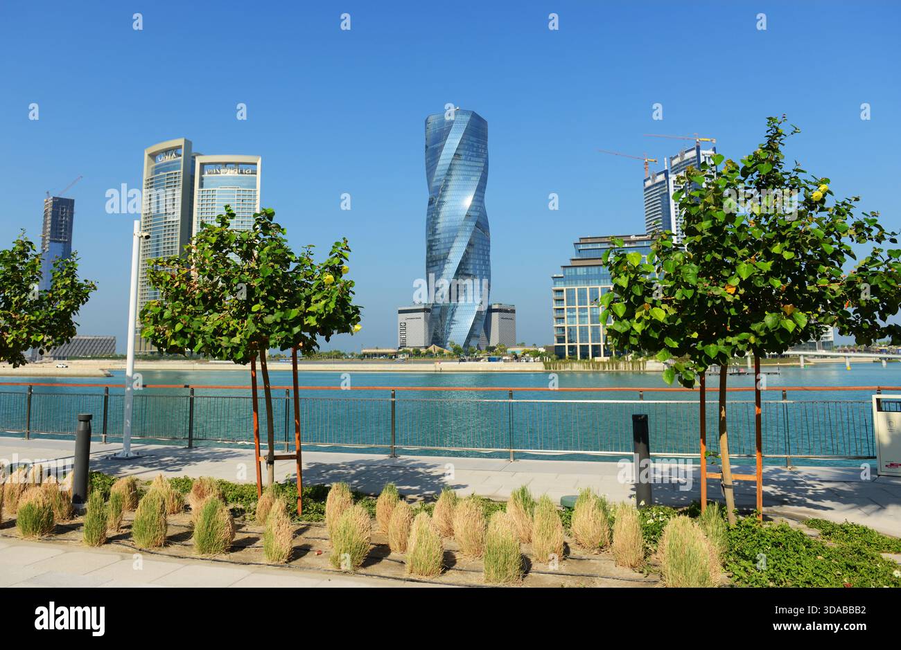 The Bahrain Bay waterfront promenade by the Avenues shopping mall in ...