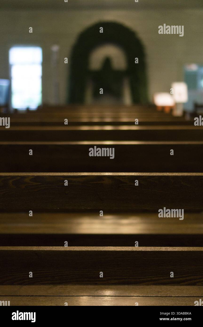 Altar benches illuminated light hi-res stock photography and images - Alamy