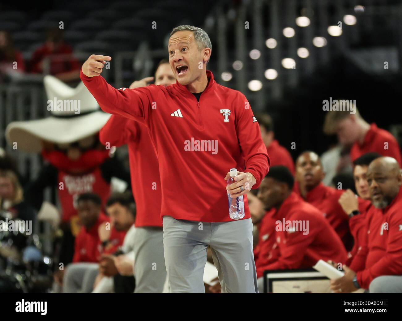 December 7, 2025: Texas Tech head coach Grant McCasland during the NCAA ...
