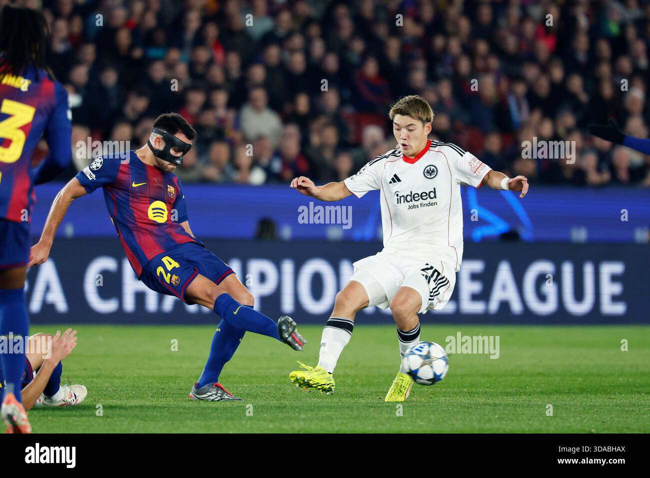 Eric Garcia (Barcelona), Ritsu Doan (Frankfurt), DECEMBER 9, 2025 - Football / Soccer : UEFA ...