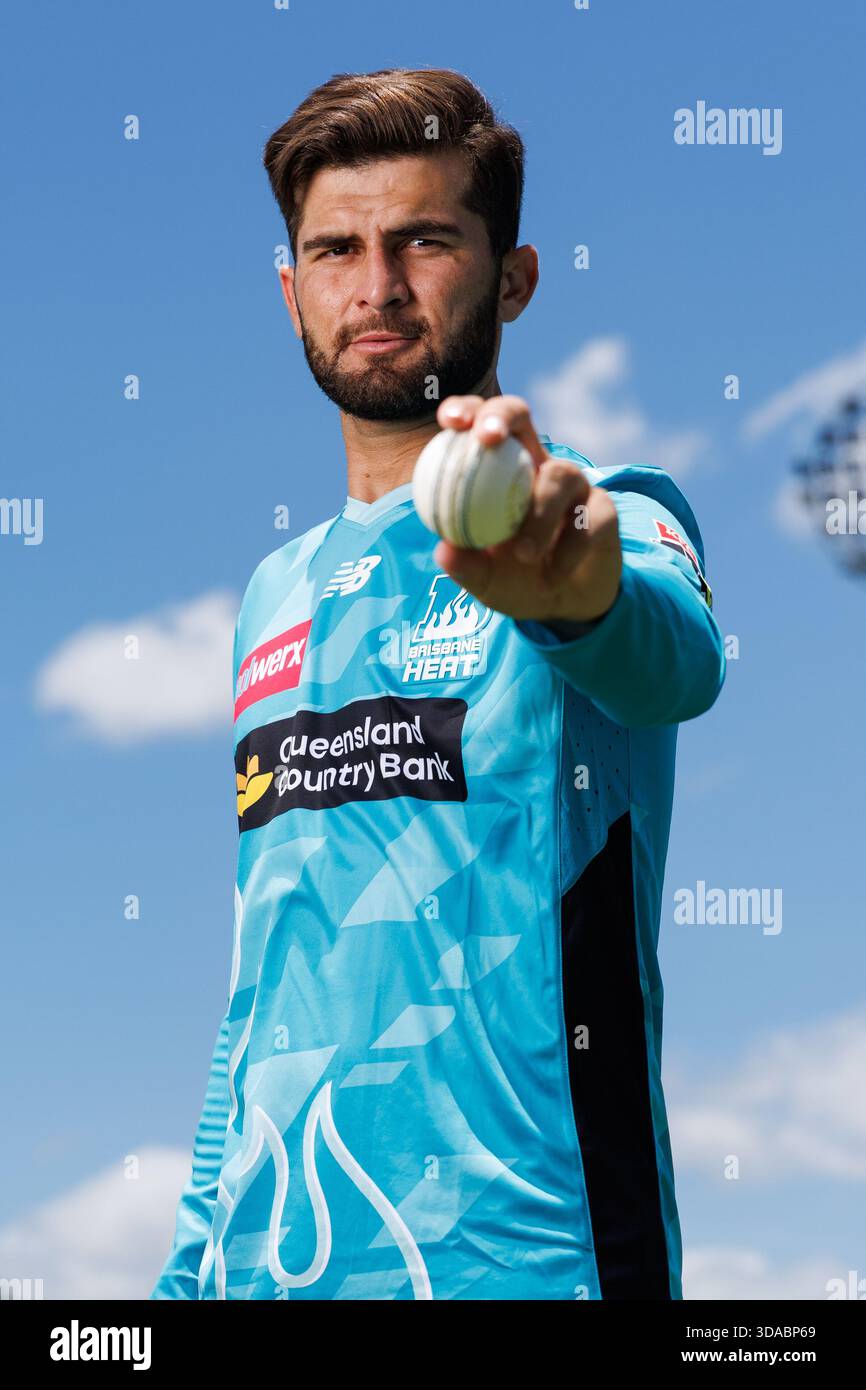 Shaheen Shah Afridi of the Brisbane Heat poses for a portrait in ...
