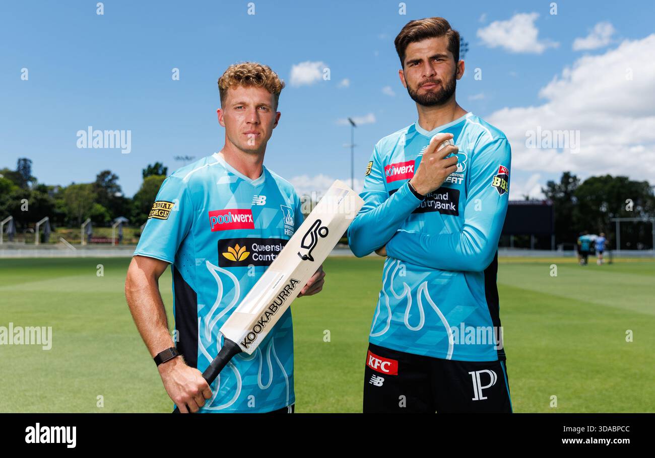 Nathan McSweeney and Shaheen Shah Afridi pose for a portrait in ...