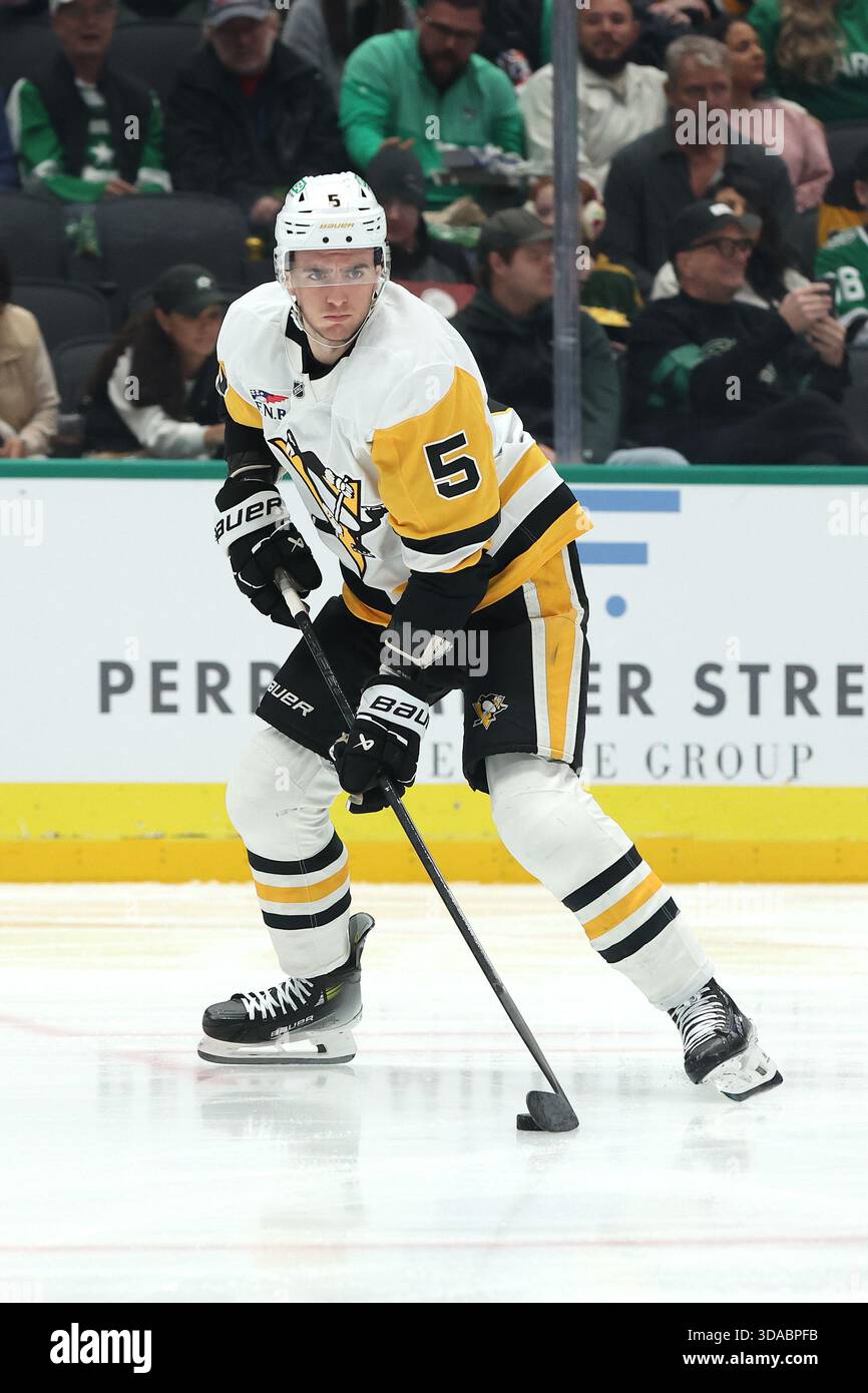 Pittsburgh Penguins defenseman Ryan Shea skates with the puck during ...