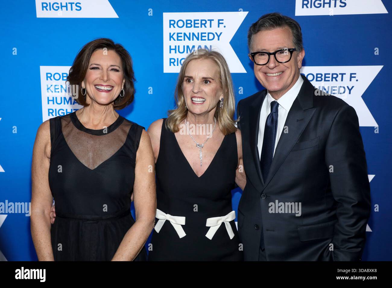 Evelyn McGee-Colbert, from left, Kerry Kennedy and Stephen Colbert ...