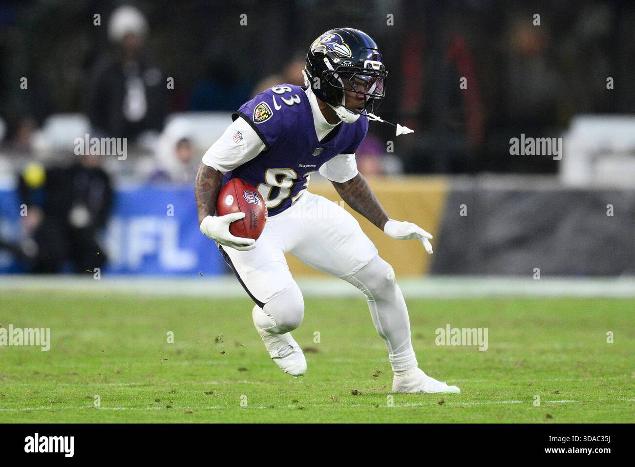 Baltimore Ravens wide receiver Lajohntay Wester (83) in action during ...
