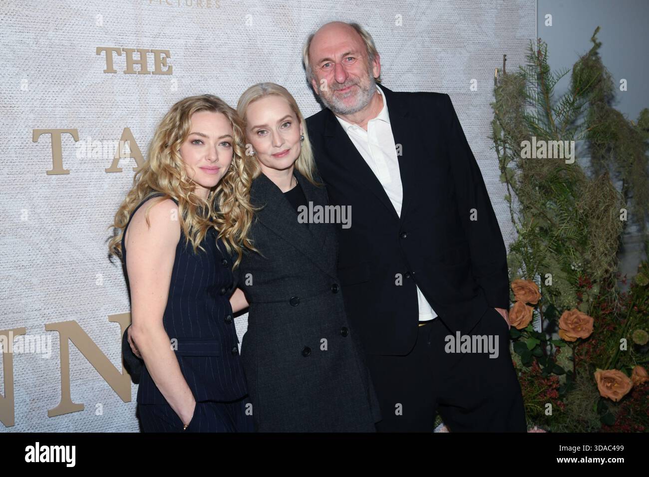 (L-R) Amanda Seyfried, Mona Fastvold and David Cale attend "The ...