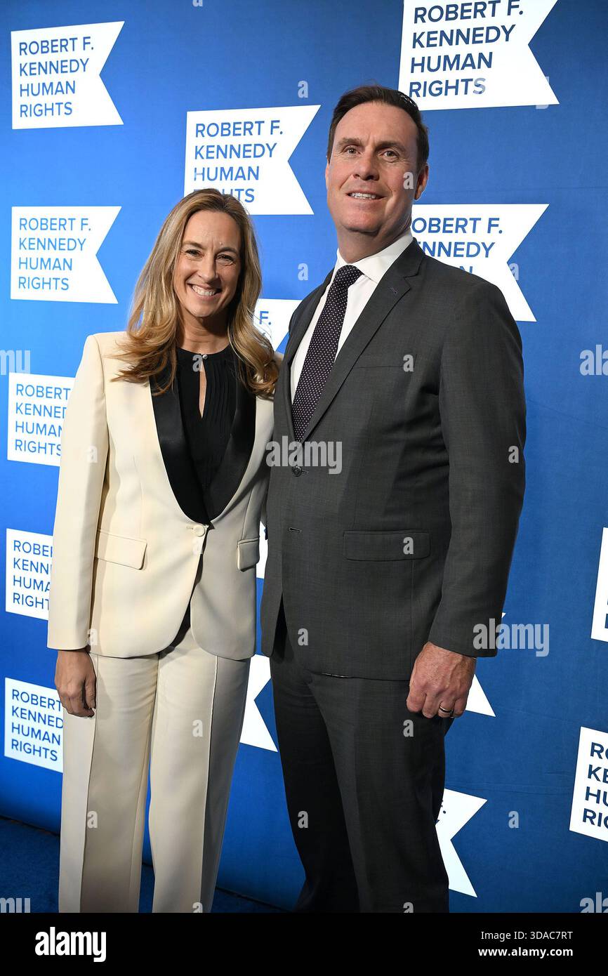 Mikie Sherill and husband Jason Hedberg attend The Robert F. Kennedy ...