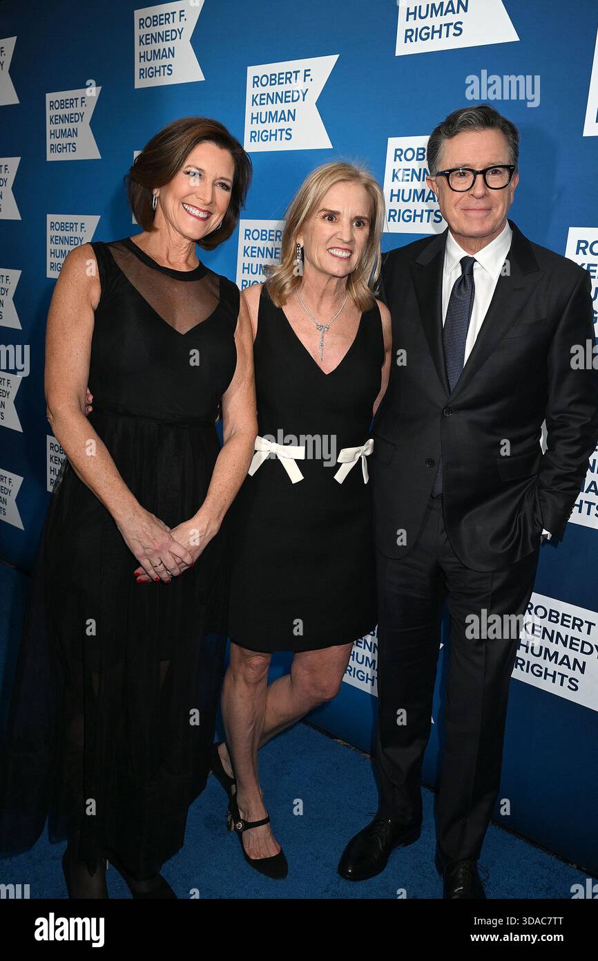 Kerry Kennedy with Evie and Stephen Colbert attend The Robert F ...