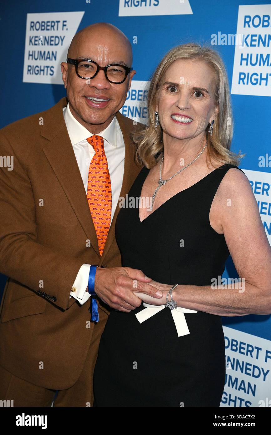 Darren Walker and Kerry Kennedy attend The Robert F. Kennedy Human ...