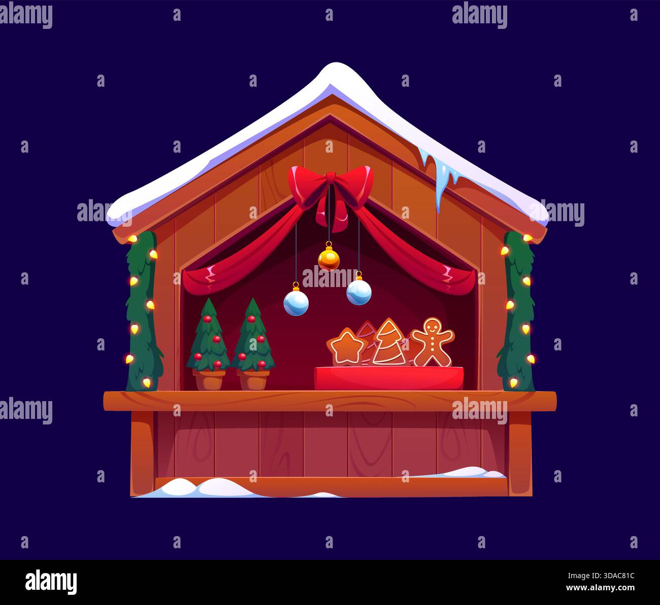 Holiday cookie village Stock Vector Images - Alamy