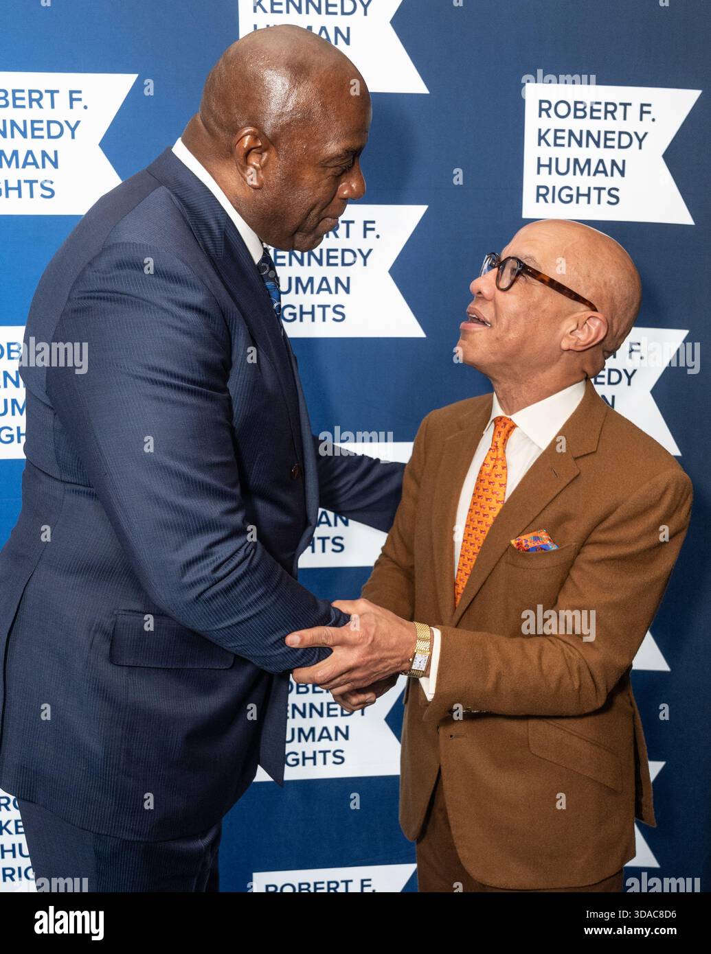 Earvin 'Magic' Johnson and Darren Walker attend Robert F. Kennedy Human ...