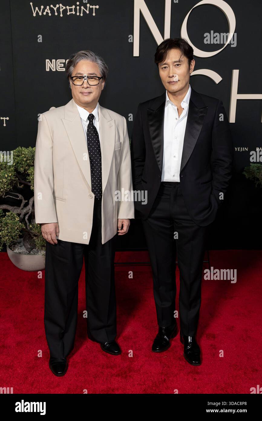 Park Chan-wook and Lee Byung Hun attend the arrivals of the Los Angeles ...