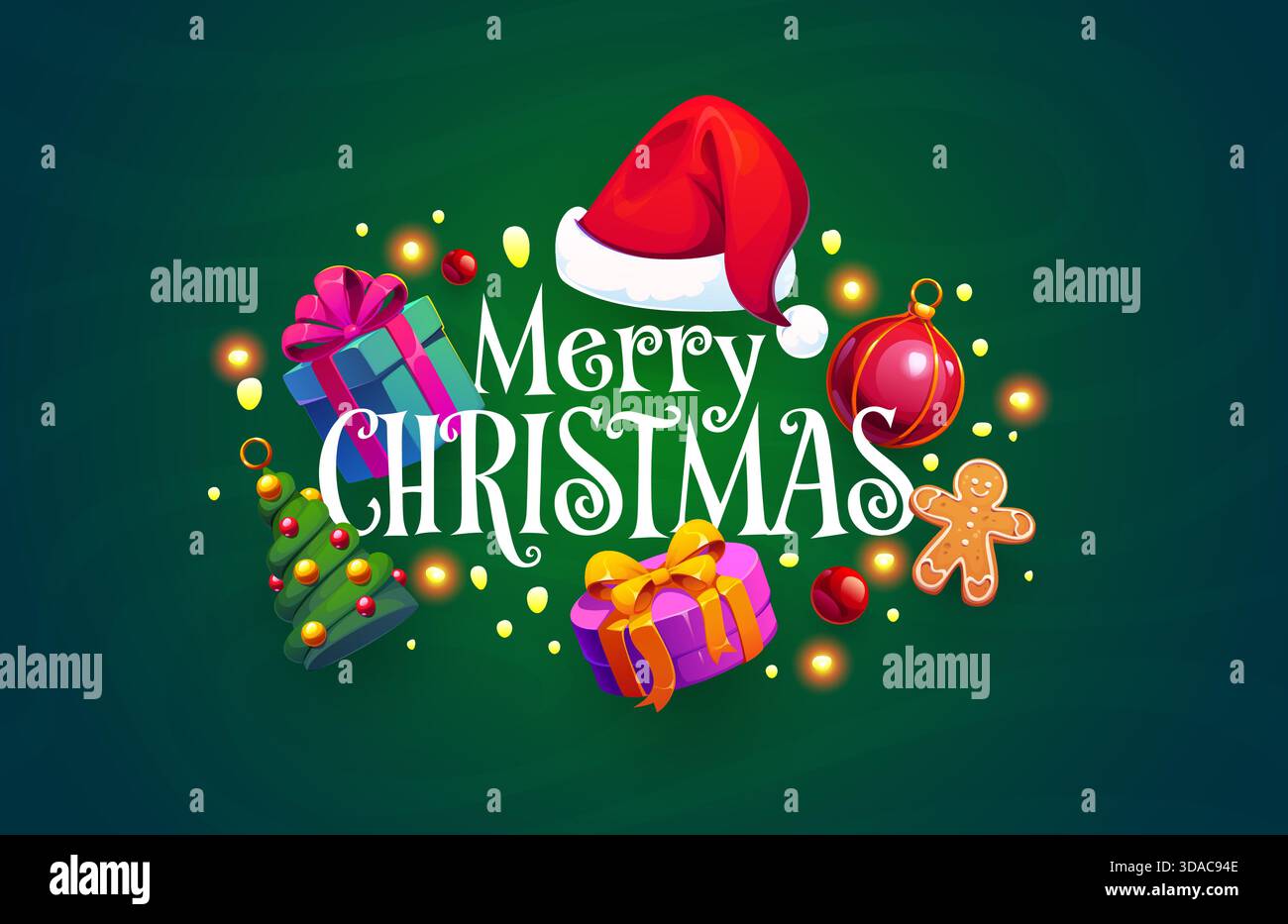 Merry christmas card gingerbread Stock Vector Images - Alamy
