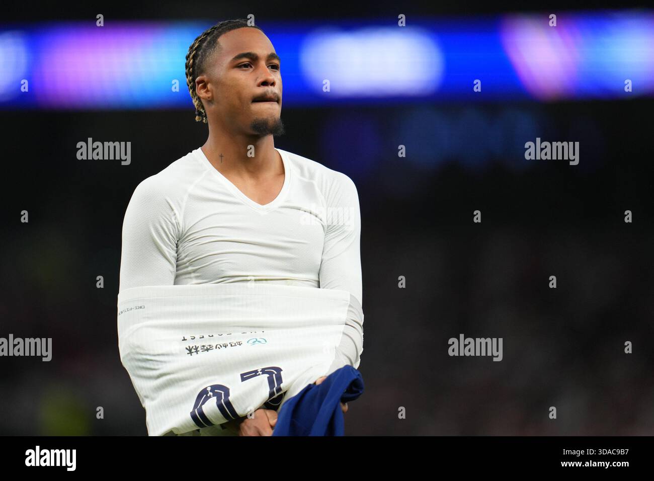 Wilson Odobert of Tottenham Hotspur at full time during the UEFA ...