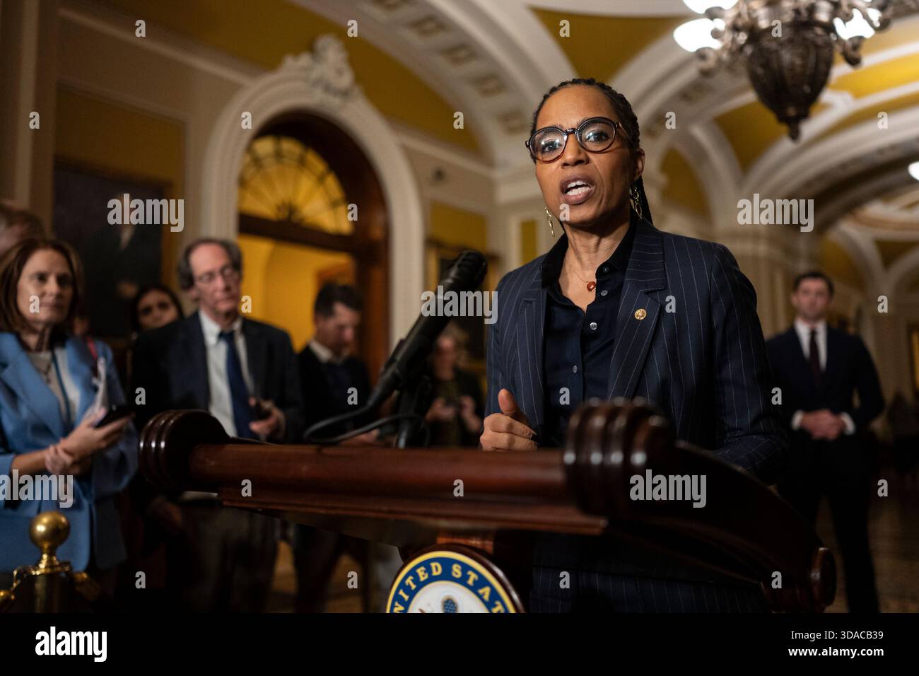 United States Senator Angela Alsobrooks (Democrat of Maryland) speaks ...