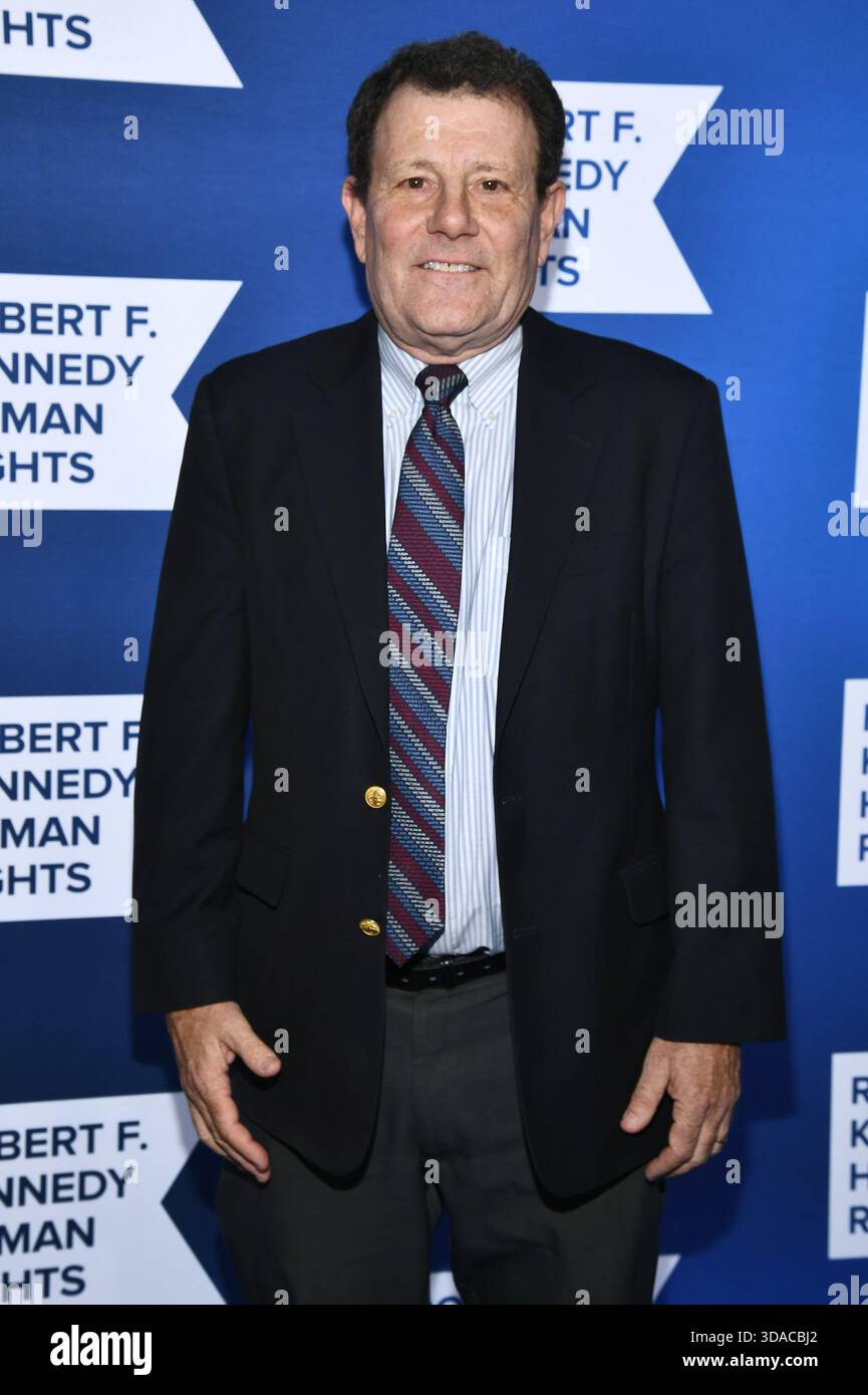 Nicholas Kristof walking the red carpet during Robert F. Kennedy Human ...