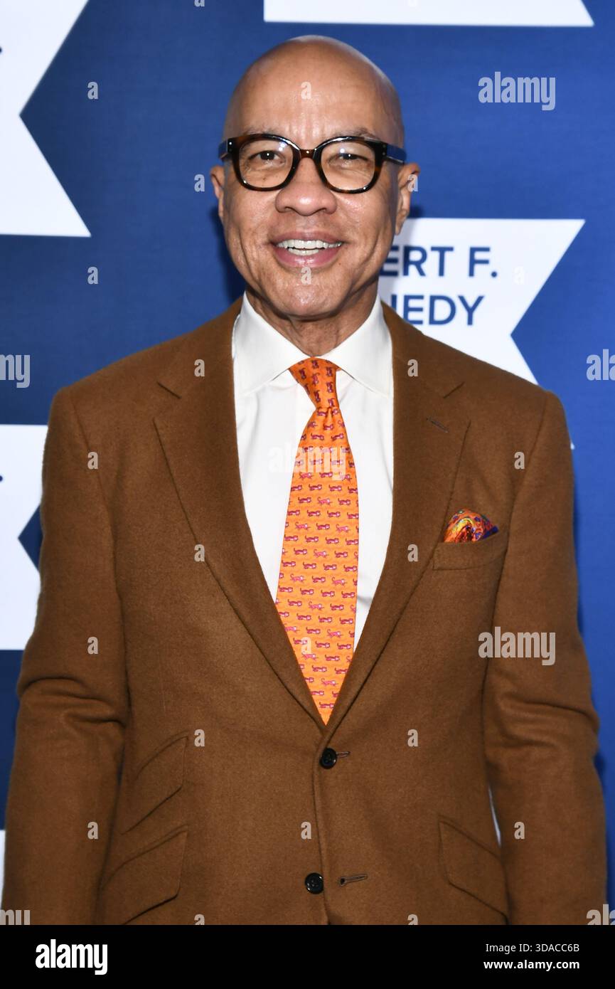 Darren Walker walking the red carpet during Robert F. Kennedy Human ...