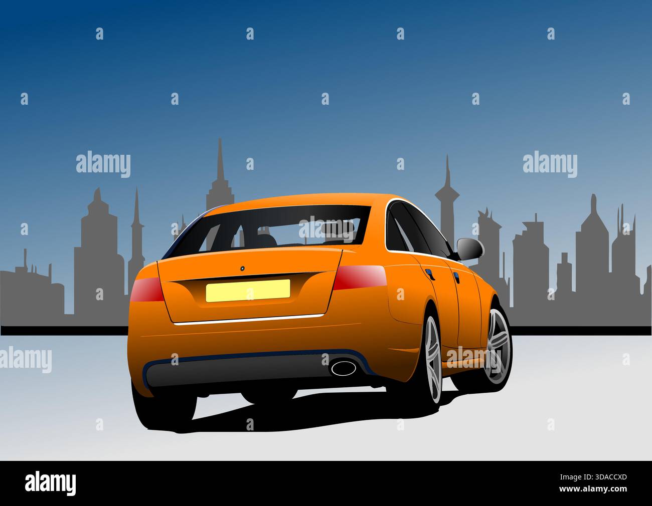 Street view dusk in Stock Vector Images - Alamy