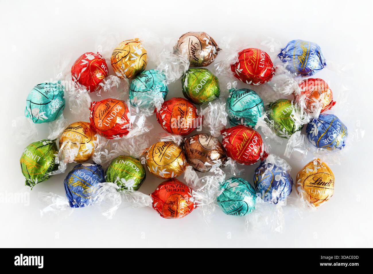 Florence, Italy, December 8, 2025. Lindt Lindor Swiss chocolates ...