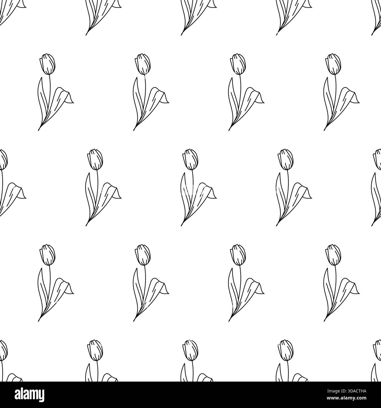 Black and white boho flowers Stock Vector Images - Alamy