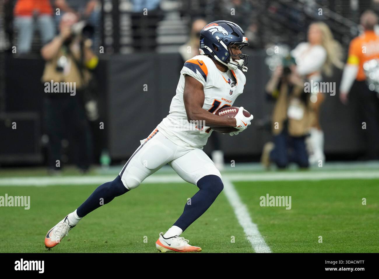 Denver Broncos wide receiver Marvin Mims Jr. (19) returns a kick during ...