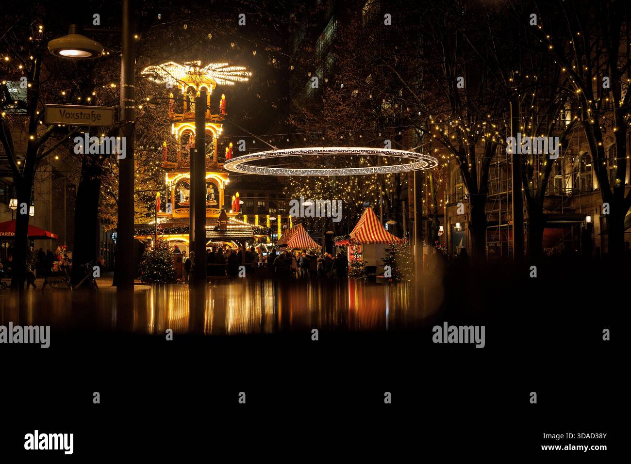 Stock image on the topic of Christmas in the rain. The Christmas market at Potsdamer Platz in ...