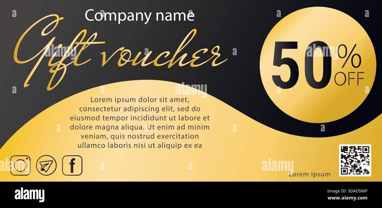 Blank golden coupon ticket Stock Vector Images - Alamy