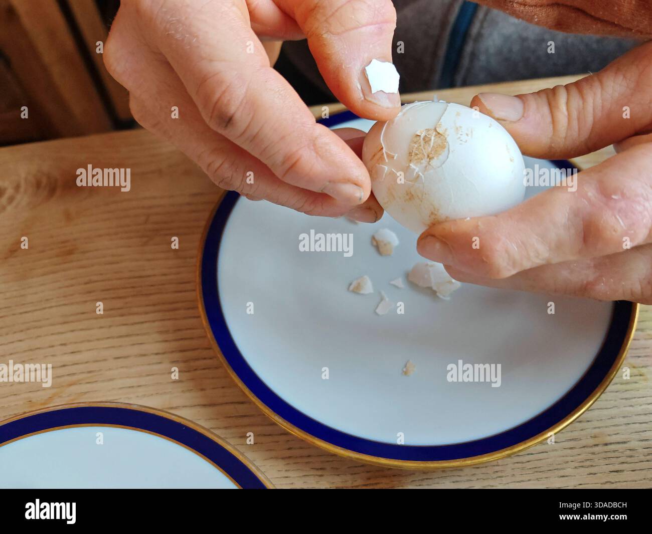 a hard boiled chicken egg for breakfast, a natural product a hard ...