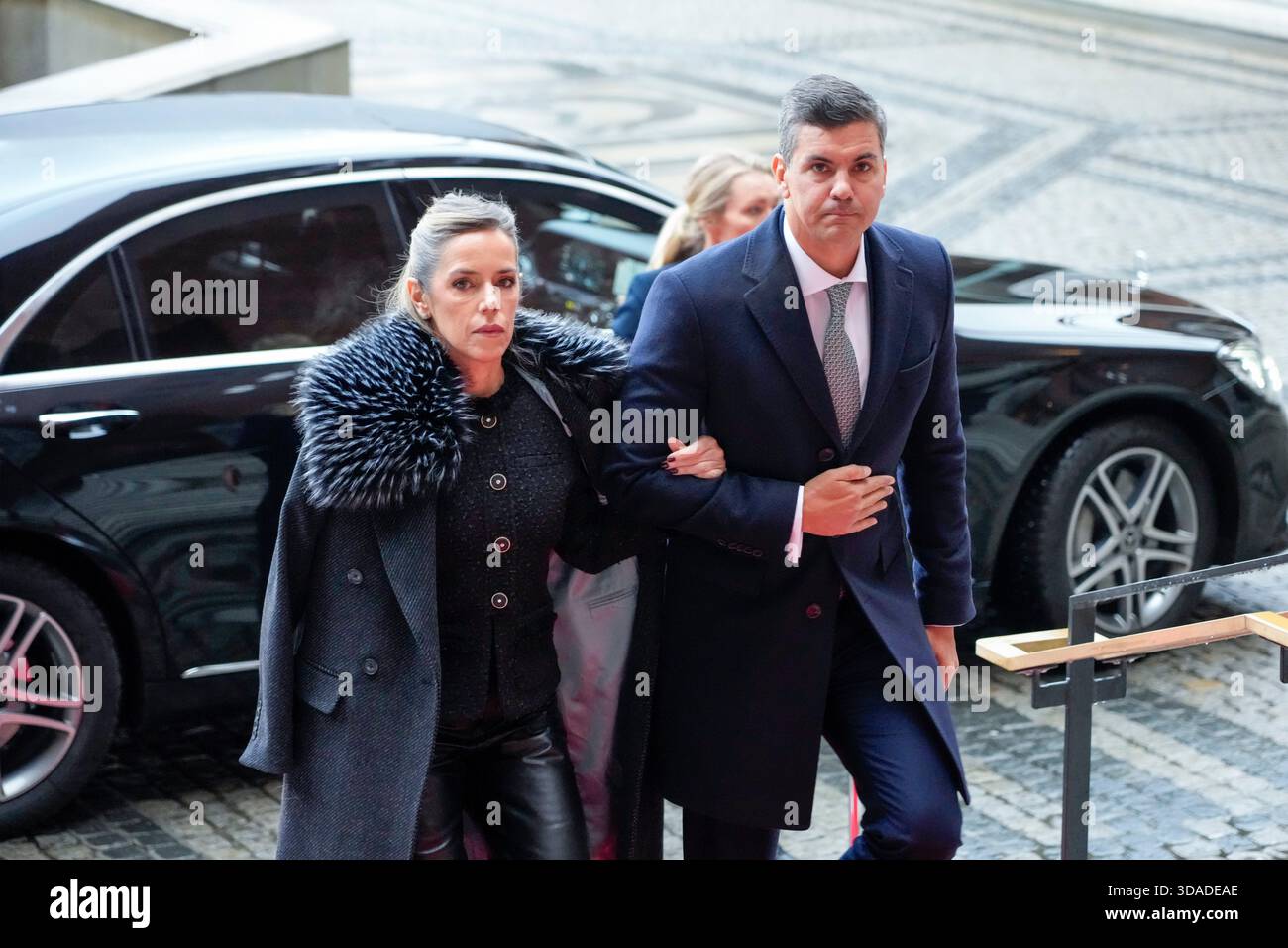 Paraguayan President Santiago Peña and his wife Leticia Ocampos arrive ...