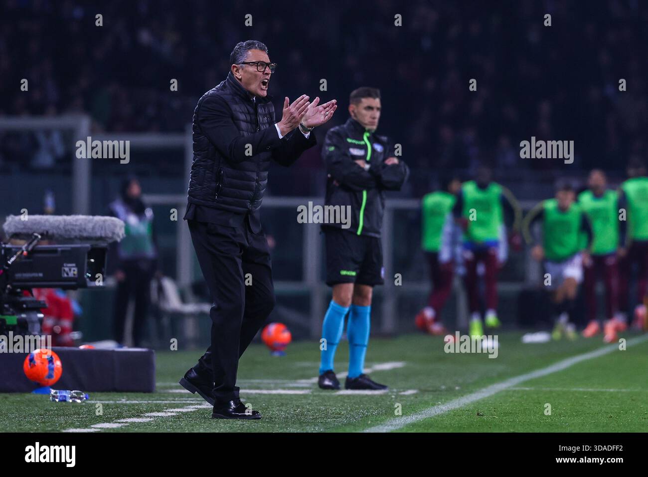 Marco Landucci Assistant Coach of AC Milan gestures during Serie A 2025 ...